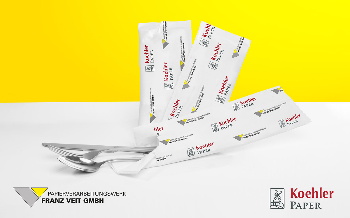 Packing Disposable and Reusable Cutlery in Paper with Koehler Paper and ...