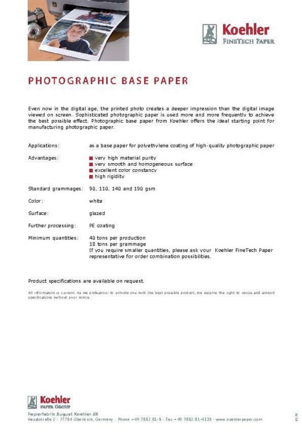 Downloads - Koehler Paper Group