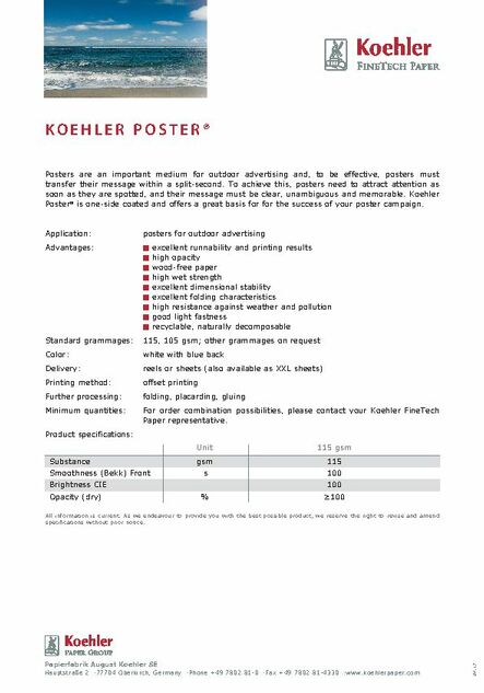 Downloads - Koehler Paper Group